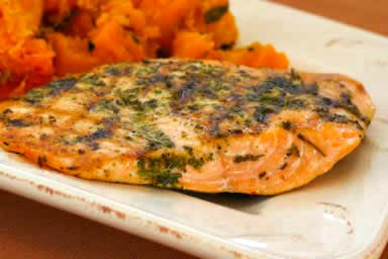 Herb-Encrusted Grilled Salmon - Kalyn's Kitchen