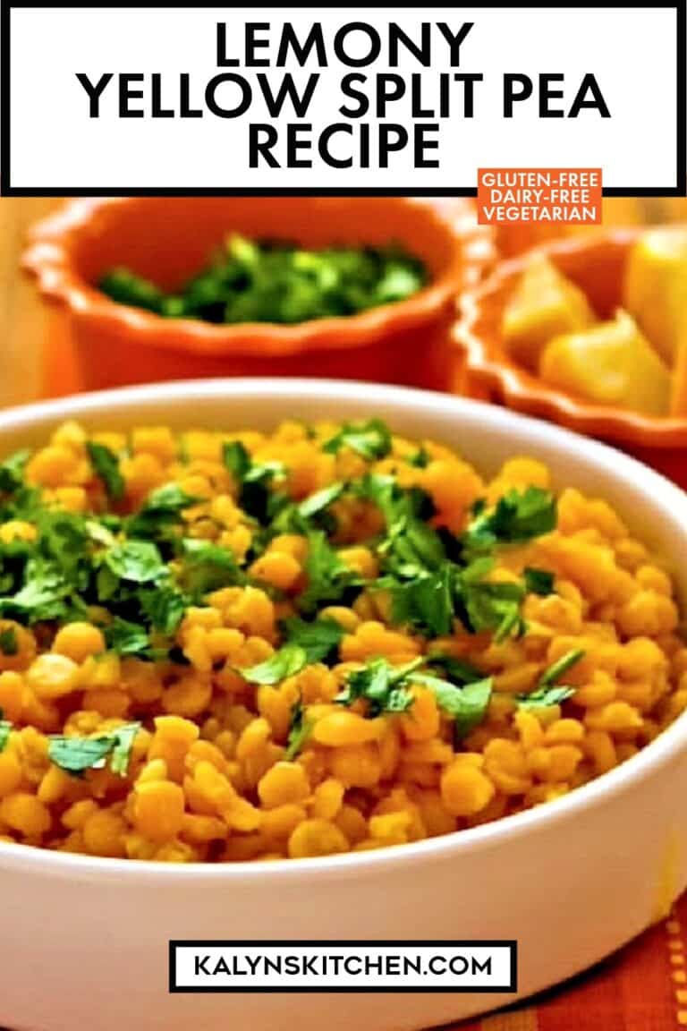 Lemony Yellow Split Pea Recipe – Kalyn's Kitchen