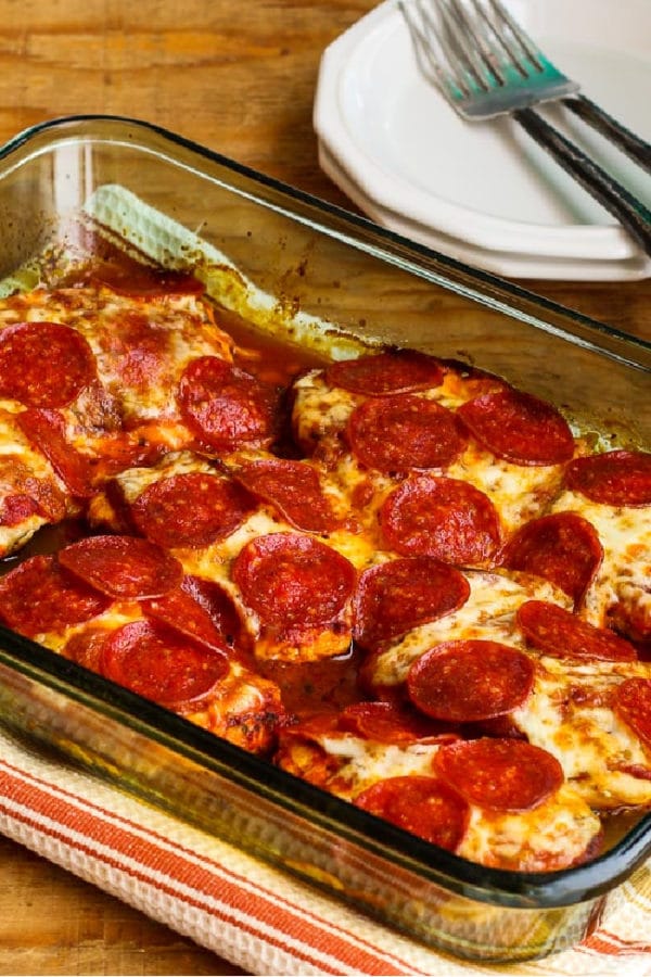 Pepperoni Pizza Chicken Bake – Kalyn's Kitchen