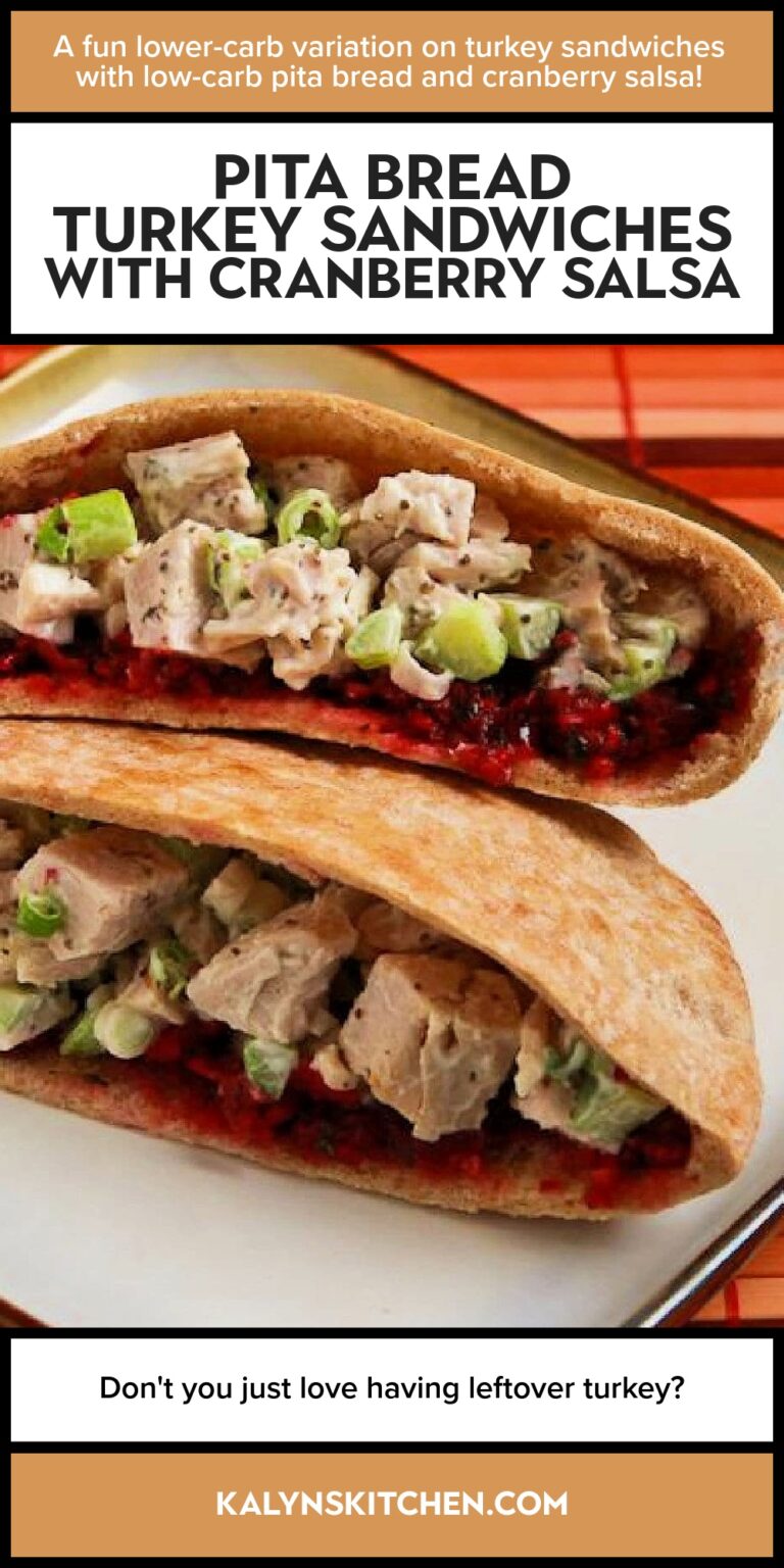 Pita Bread Turkey Sandwiches with Cranberry Salsa – Kalyn's Kitchen