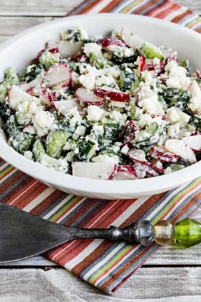 Cucumber Radish Salad with Feta Dressing – Kalyn's Kitchen