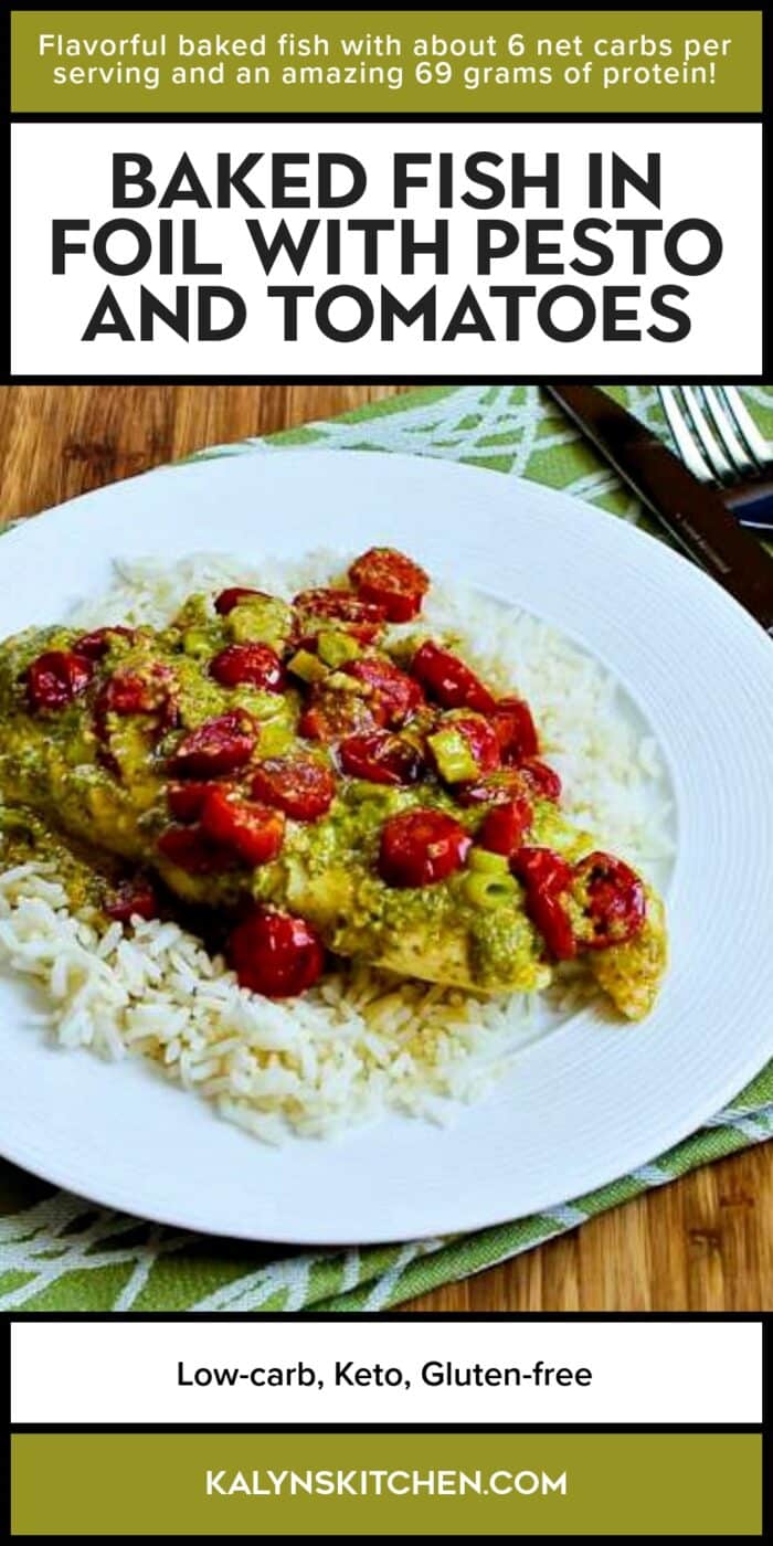 Baked Fish in Foil with Pesto and Tomatoes – Kalyn's Kitchen