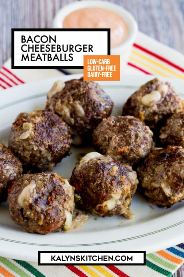 Bacon Cheeseburger Meatballs – Kalyn's Kitchen