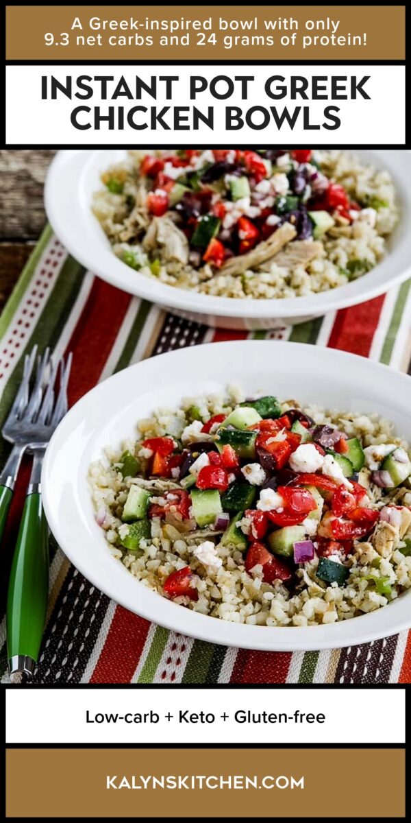 Instant Pot Greek Chicken Bowls – Kalyn's Kitchen