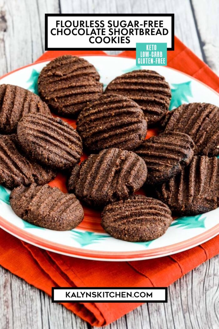 Flourless Sugar-Free Chocolate Shortbread Cookies – Kalyn's Kitchen